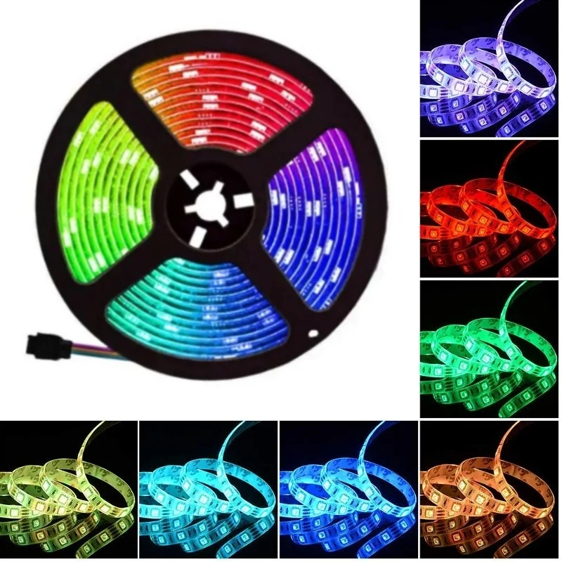 Barevný LED pásek s trafem a dálkovým ovládáním - 5m | Dárečkovo.cz